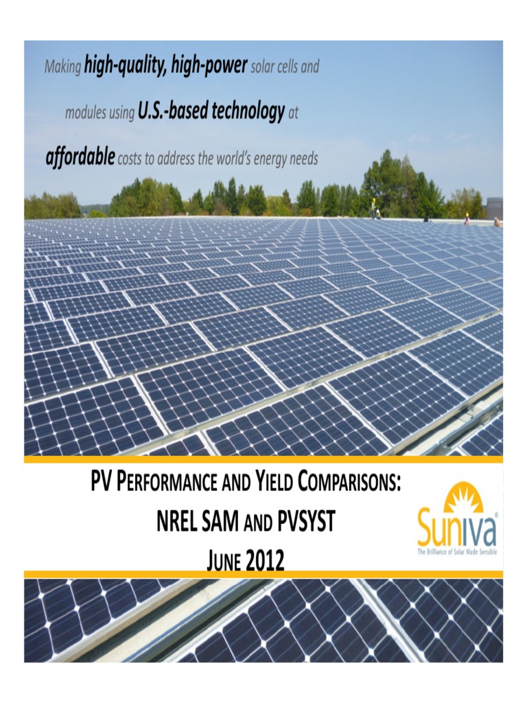 09 PV Sam Pvsyst Performance Yield Comparison | PDF | Photovoltaic ...