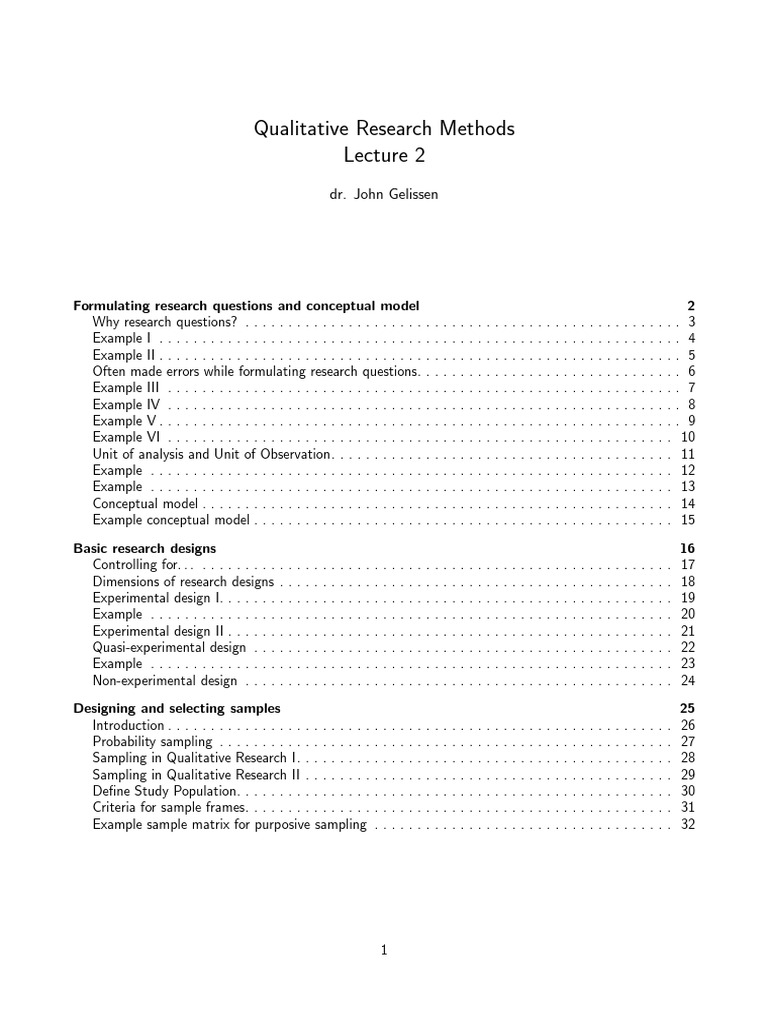 Qualitative Research Methods | PDF | Experiment | Sampling (Statistics)