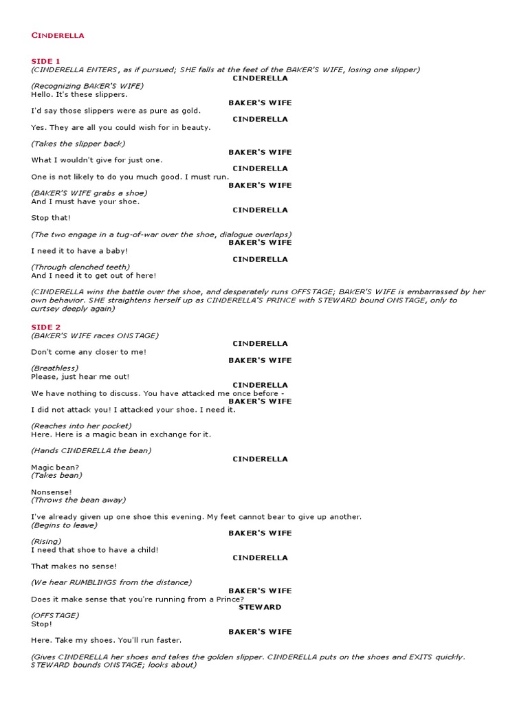 Drama Club (Audition Scripts) | Rapunzel | Cinderella