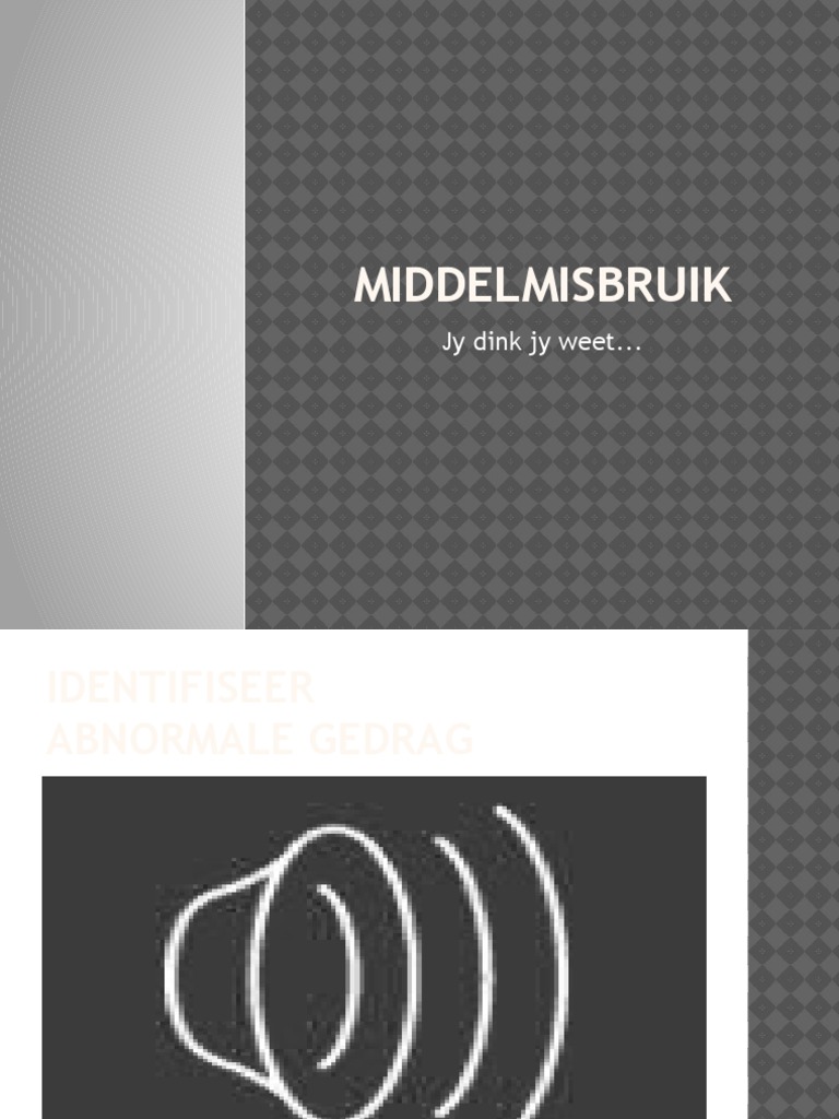 Middelmisbruik | PDF
