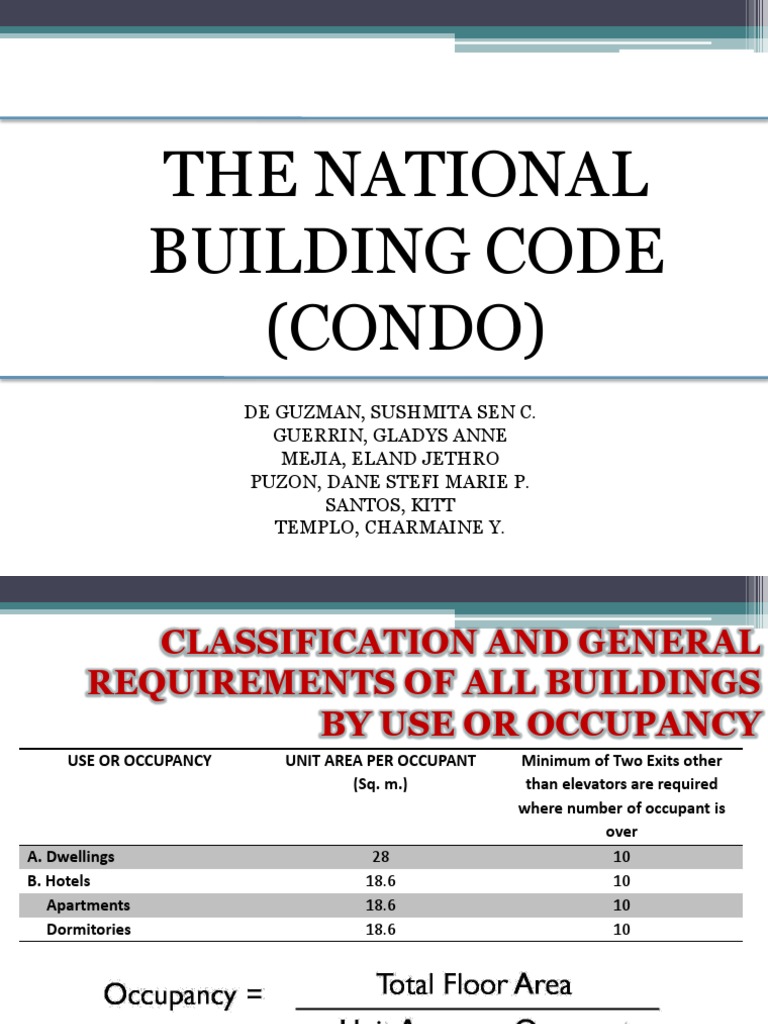 National Building Code Requirements for Malls: Excerpts on Occupancy ...