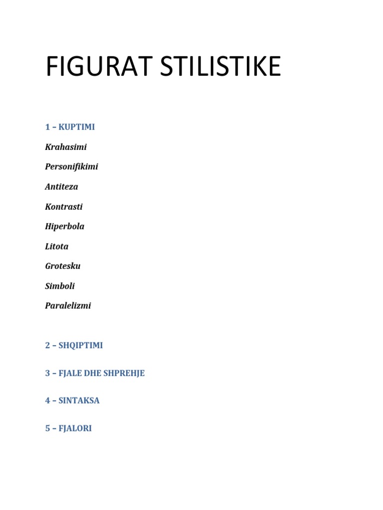 Figurat Stilistike | PDF