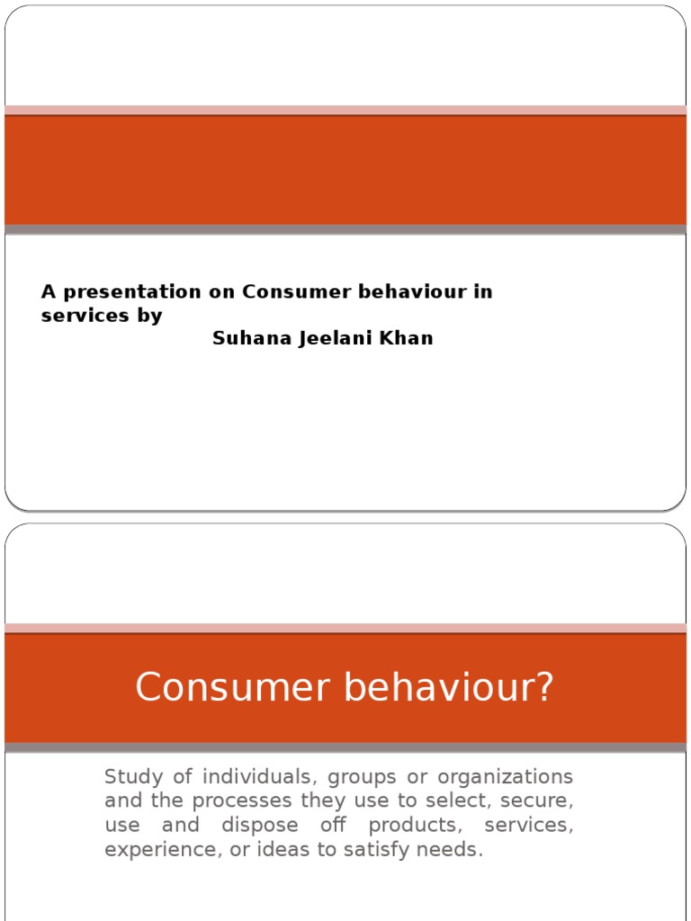 Understanding Consumer Behavior in Services | PDF | Consumer Behaviour ...