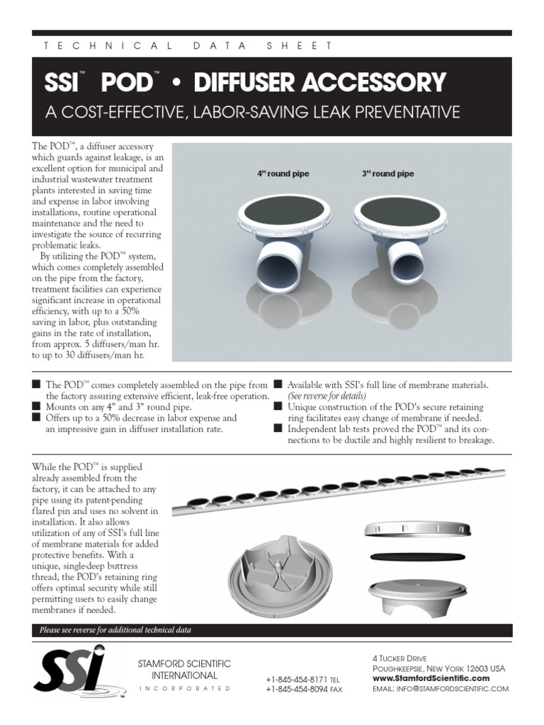 SSI POD - Diffuser Accessory: A Cost-Effective, Labor-Saving Leak ...