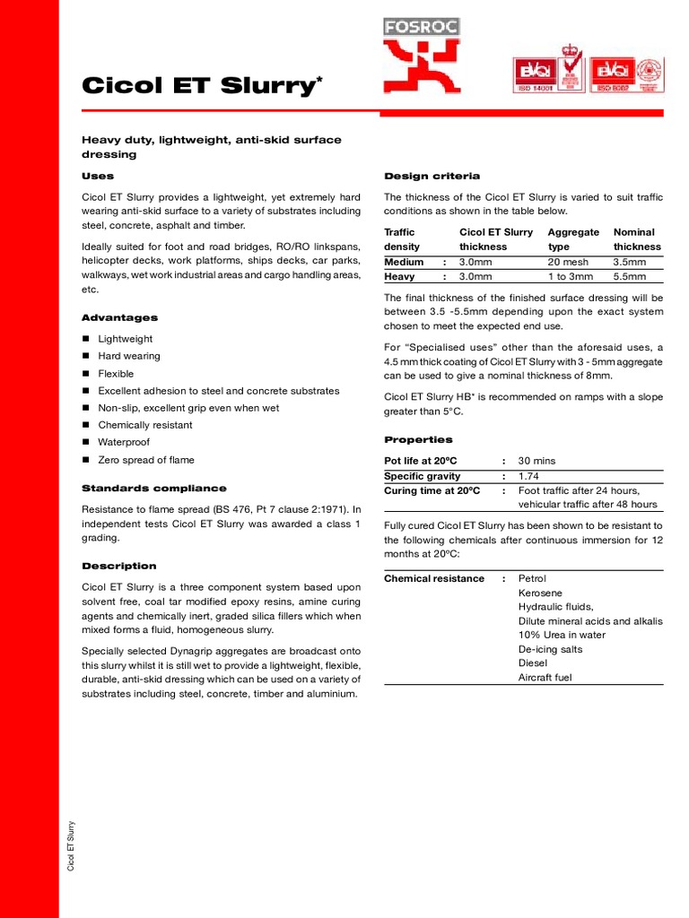 Cicol Etslurry | PDF | Epoxy | United Arab Emirates