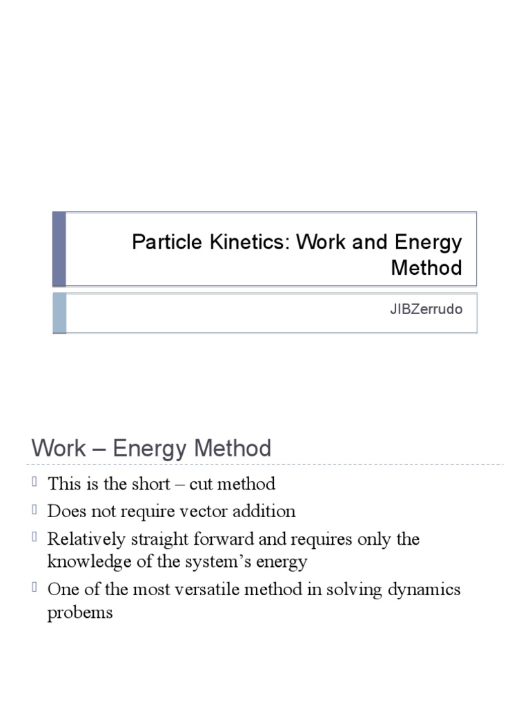 Work Energy Method | Download Free PDF | Force | Friction