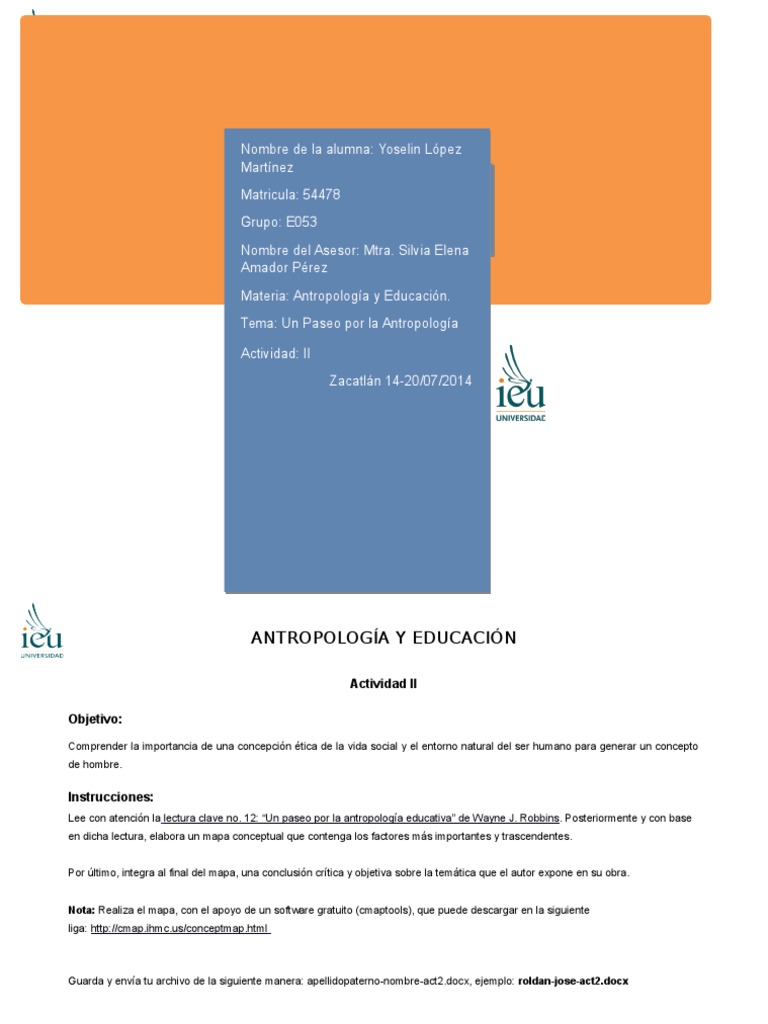 Act2 Un Paseo Por La Antropología en C Map | PDF | Antropología | Lectura (proceso)