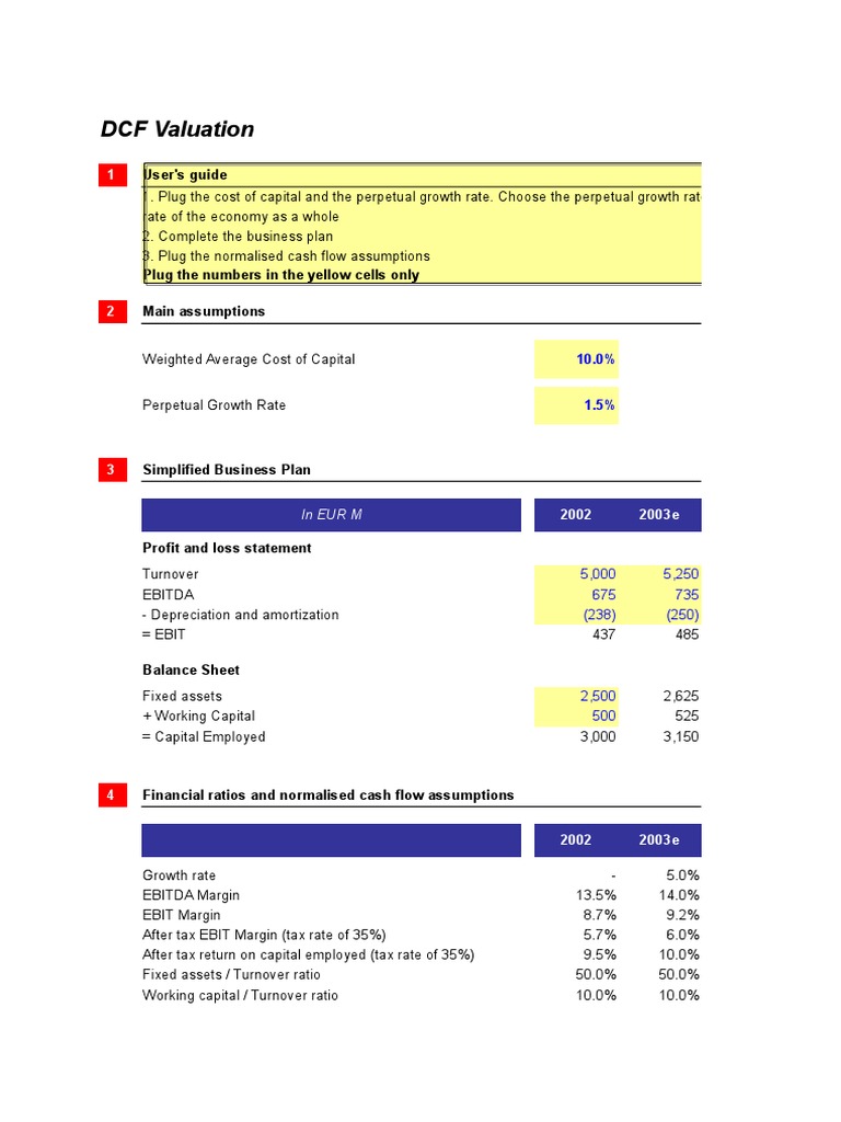 DCF Template | PDF
