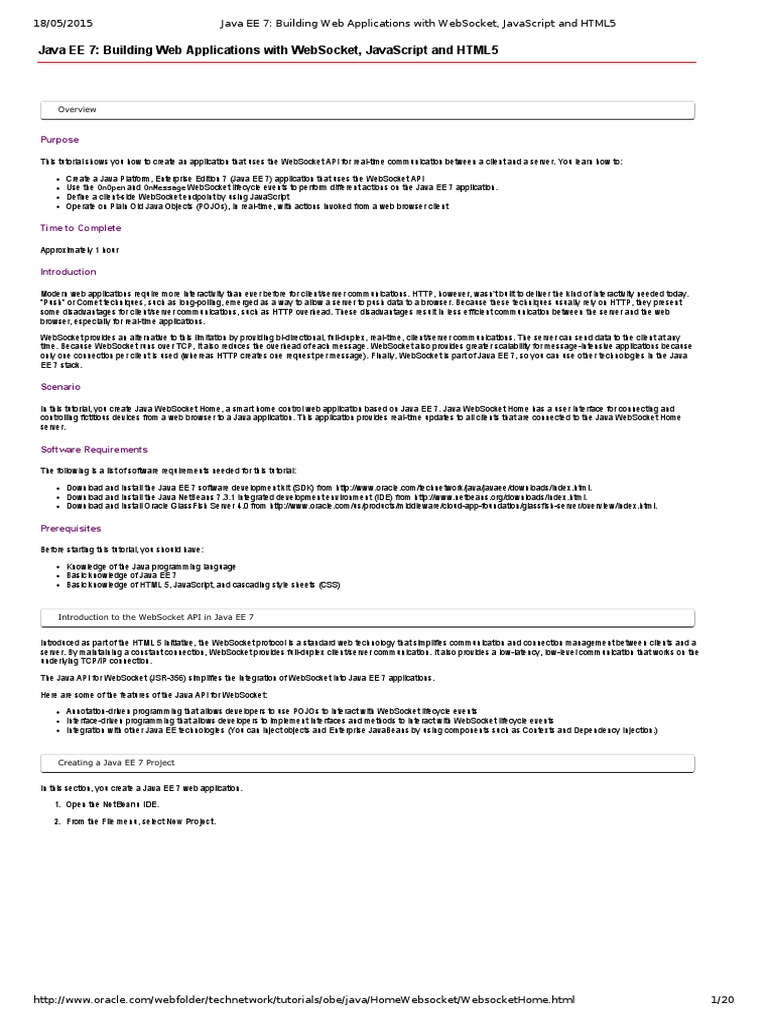 Java Ee 7 Building Web Applications With Websocket Javascript And Html5 Pdf Java