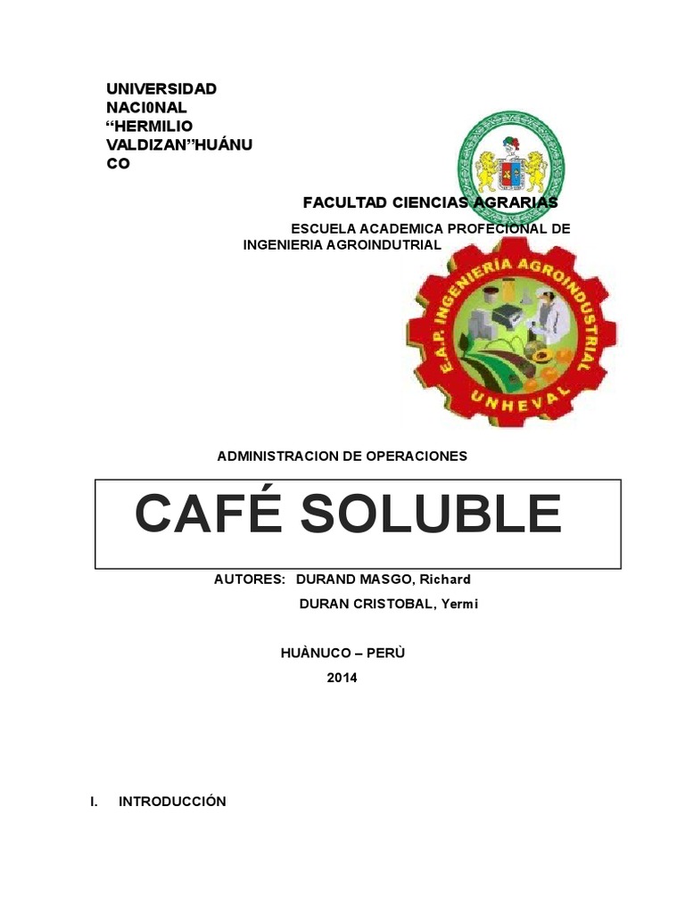 Proceso de Fabricación de Café Soluble | PDF | café | Agua
