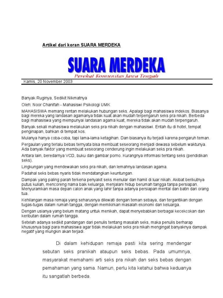 Artikel Dari Koran SUARA MERDEKA | PDF