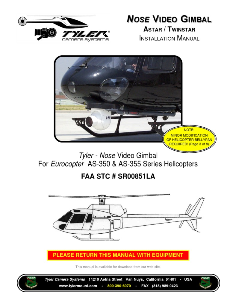 Installation Manual for the Tyler Nose Video Gimbal on Eurocopter AS ...