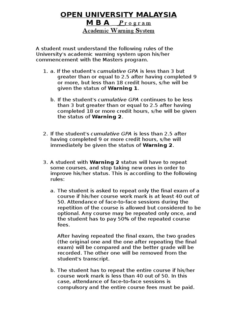 OUM Grading System | Download Free PDF | Course Credit | Grading ...