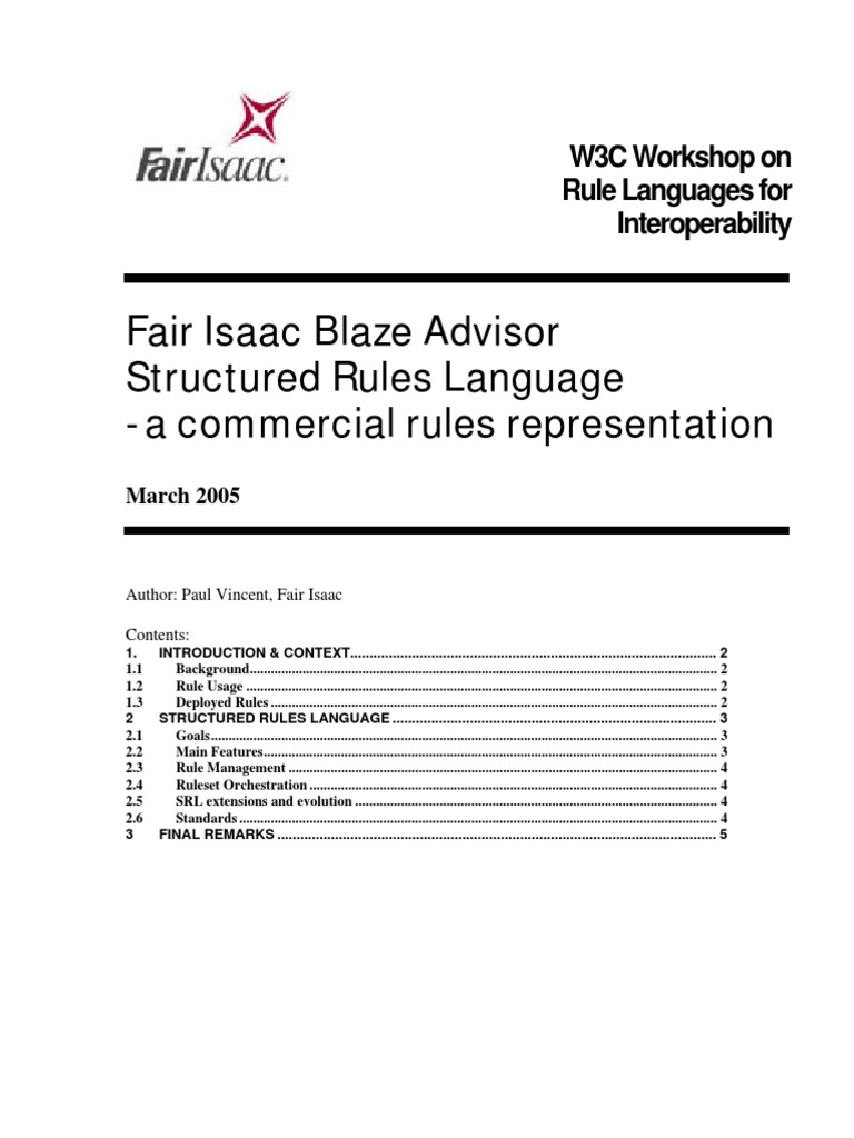 Fair Isaac Blaze Advisor Structured Rules Language | PDF | Object ...
