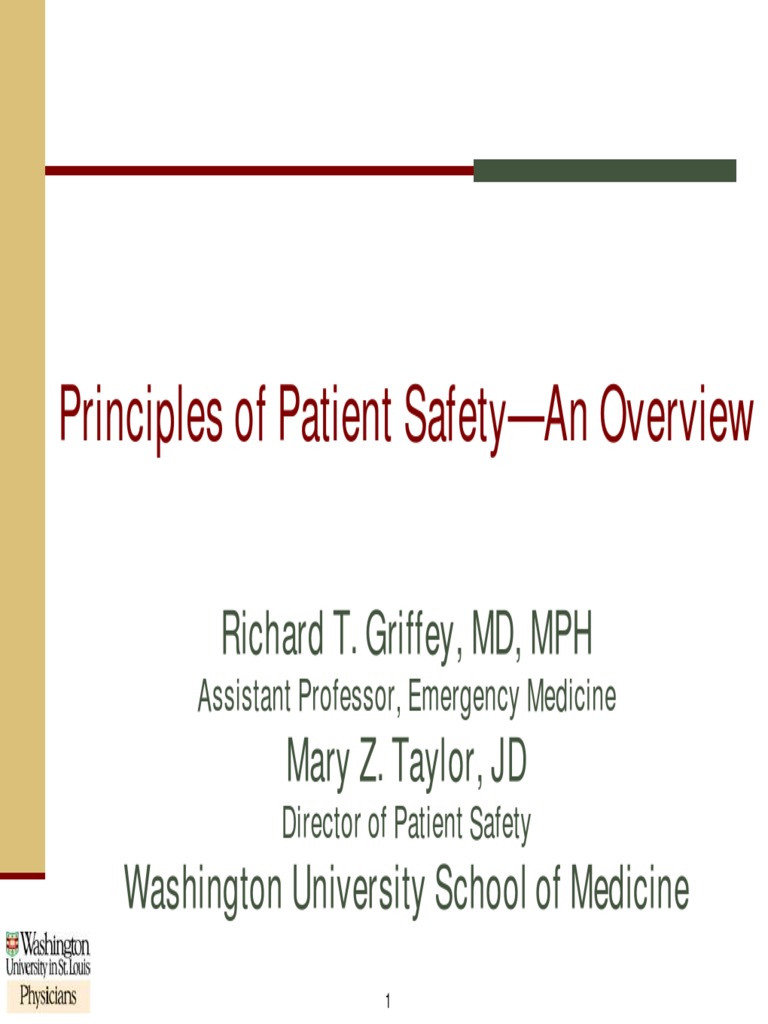 Basic Principles of Patient Safety-Overview-Self-Study Module-2013 PDF ...