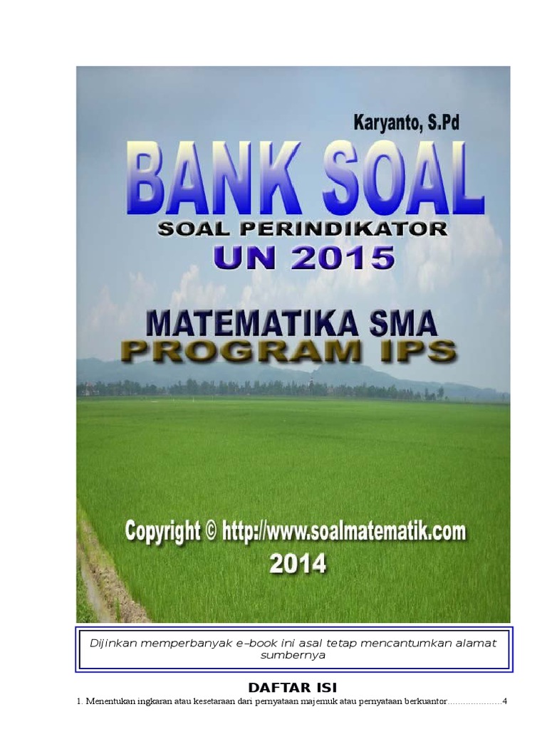 SKL UN 2015 Matematika IPS | PDF | Bisnis | Komputer