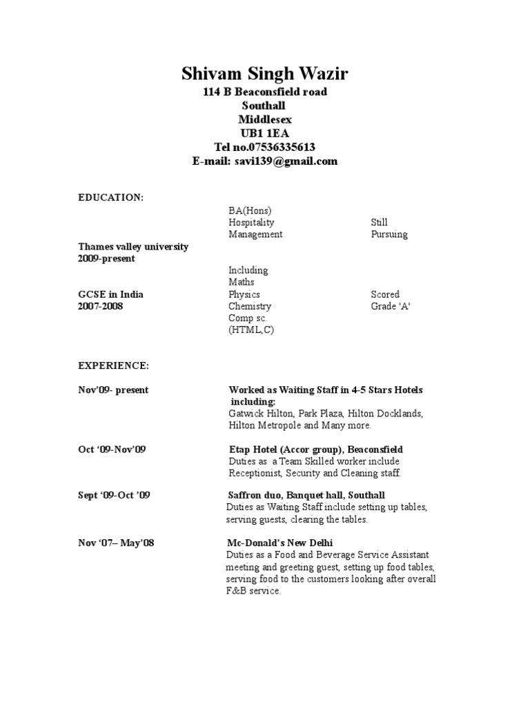 Shivam's CV | PDF | Business