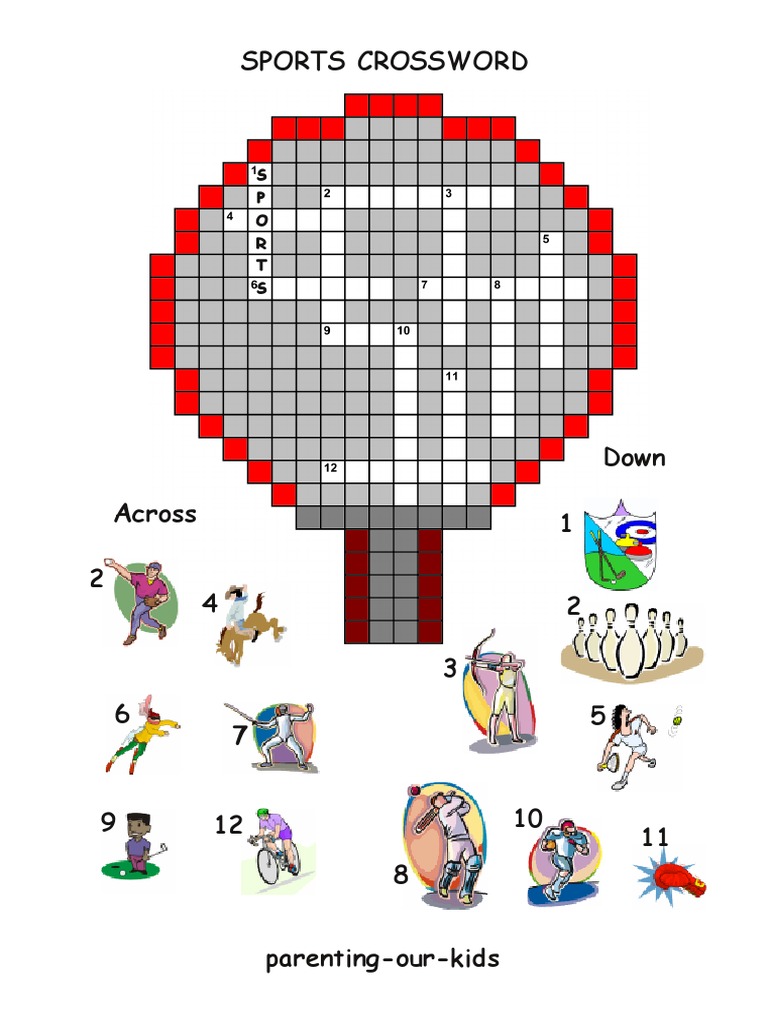 Sports Crossword Puzzle | PDF | Sports & Recreation