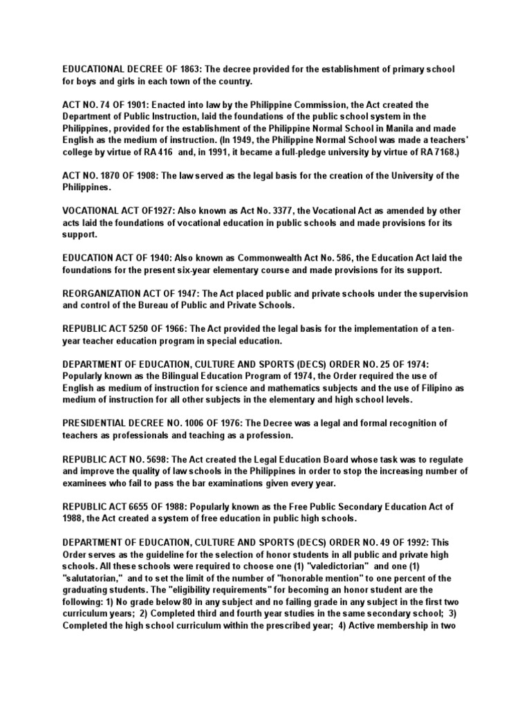 Educational Decree of 1863 Overview | PDF | Schools | Test (Assessment)