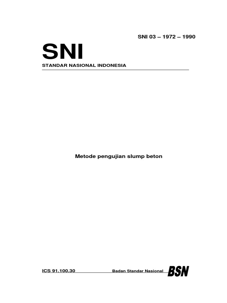 Sni 03 1972 1990 | PDF
