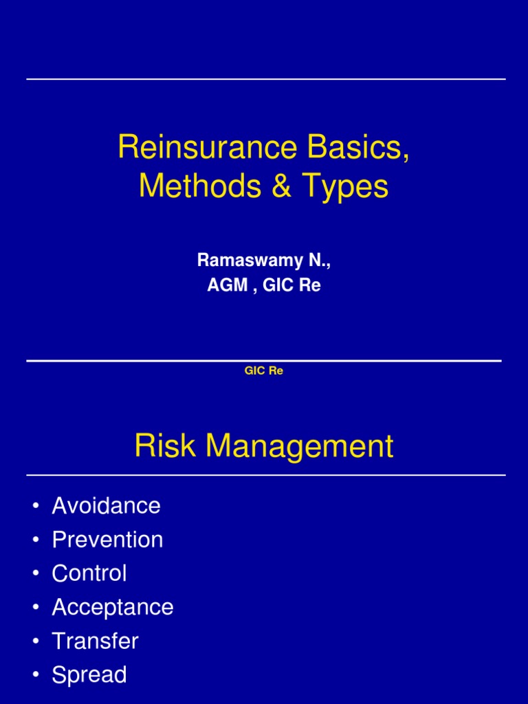Reinsurance Fundamentals in III | PDF | Reinsurance | Insurance