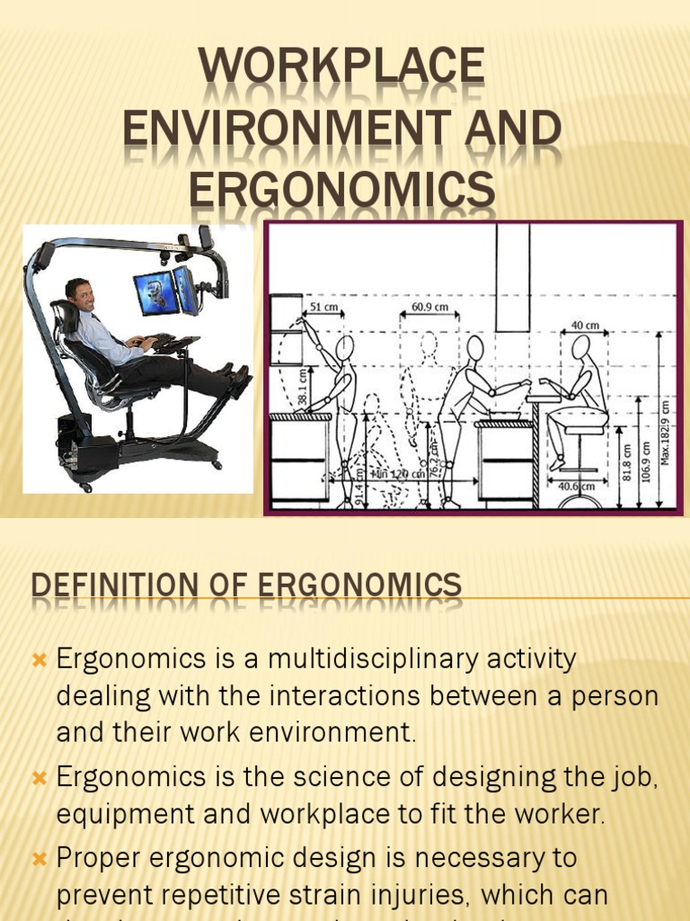 Workplace Environment and Ergonomics PDF | PDF | Human Factors And ...