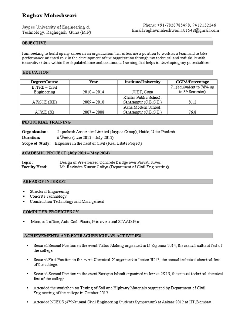Raghav Resume | PDF | Engineering | Learning