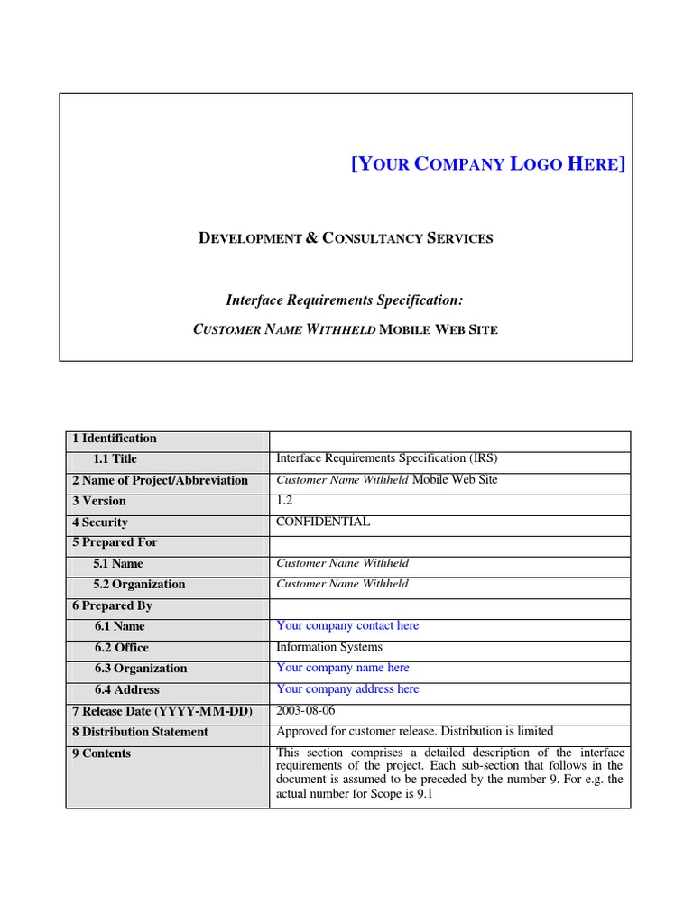 Interface Requirements Specification | PDF | Online And Offline | World ...