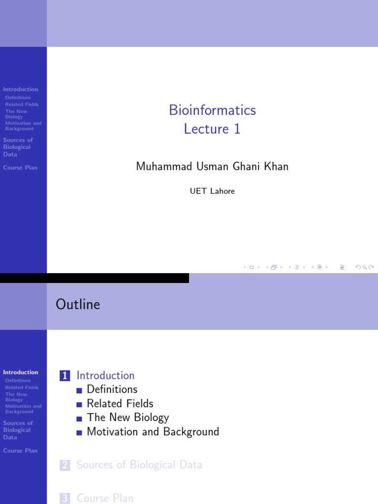 Presentation of Bioinformatics | PDF | Bioinformatics | Genomics