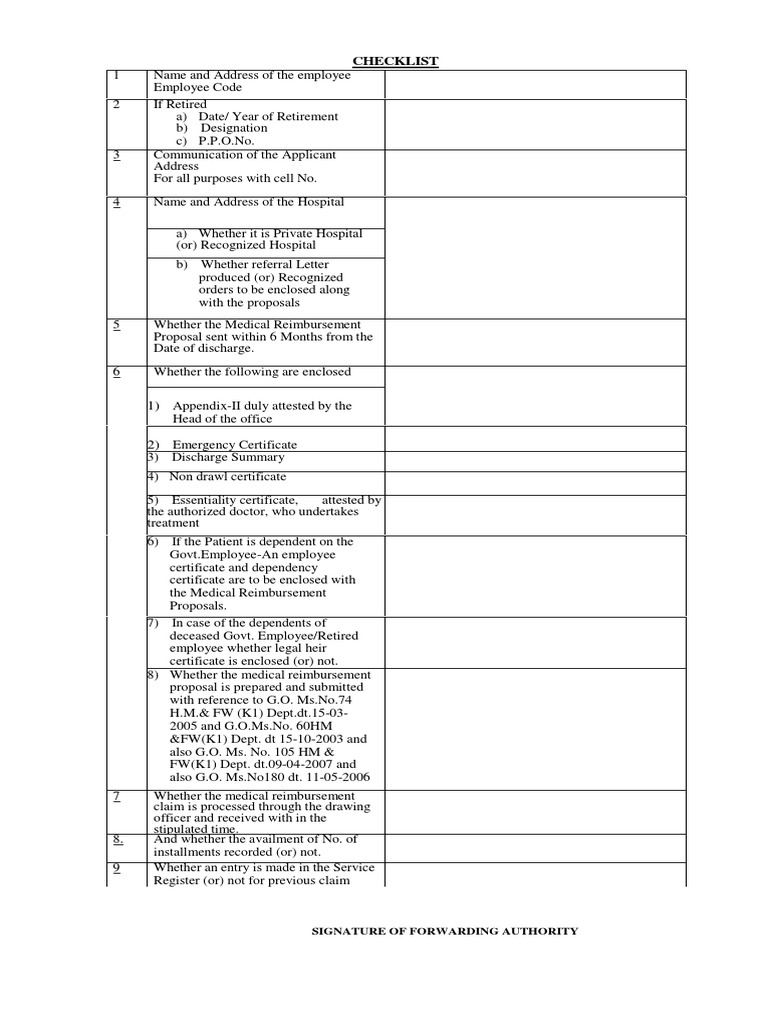 Checklist Bank | PDF
