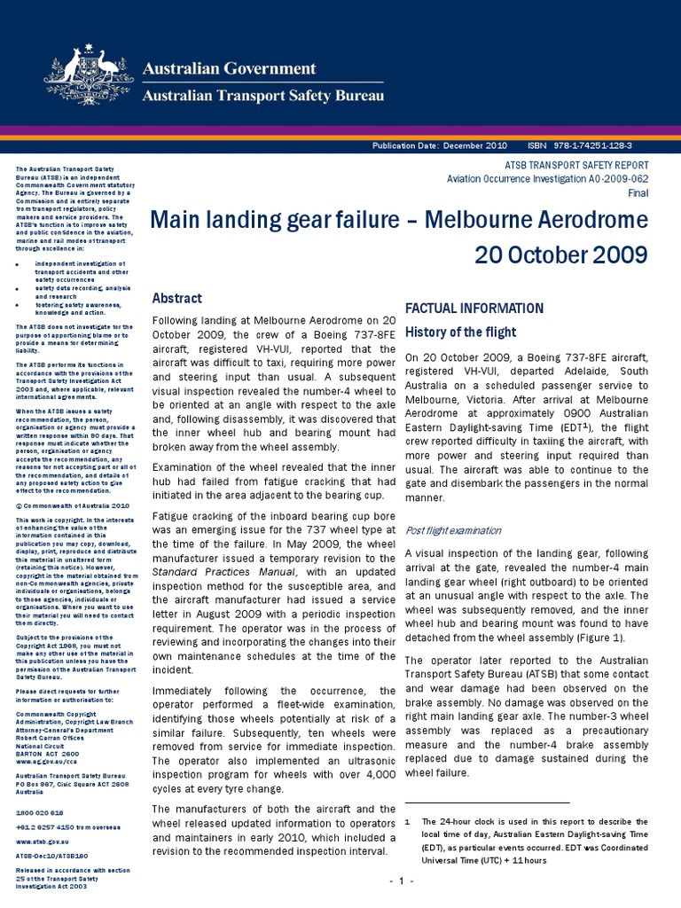 Boeing 737 Main Wheel Failure | PDF | Fracture | Nondestructive Testing