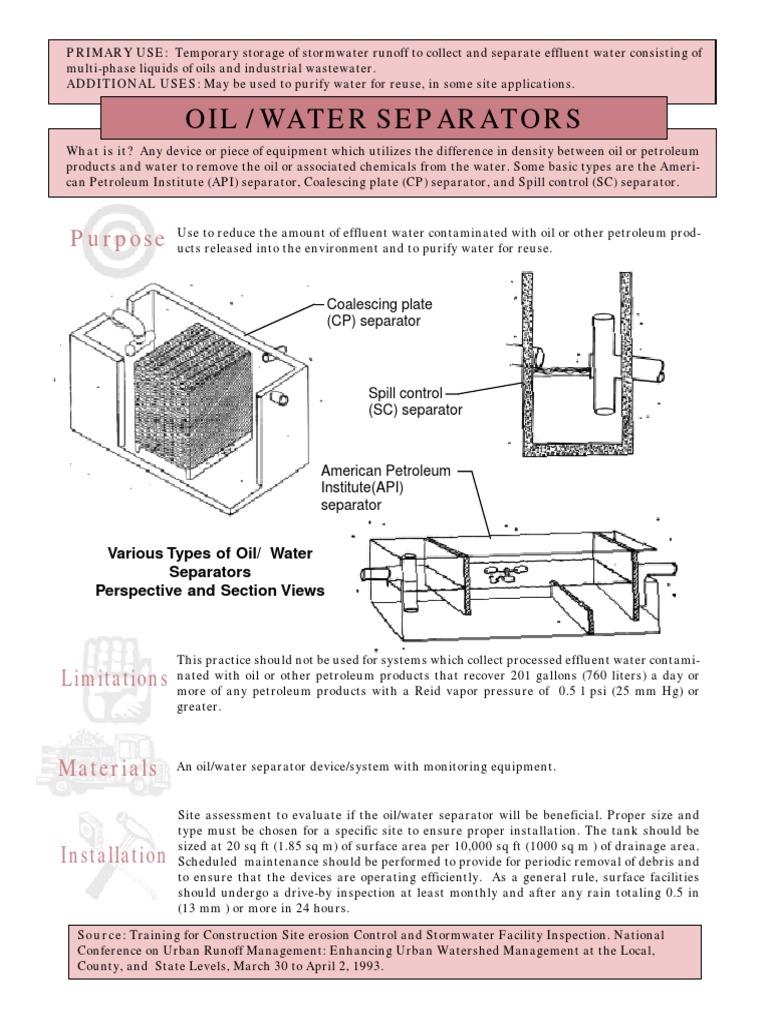 Oil-Water Separator Design Guidelines | PDF | Technology & Engineering ...