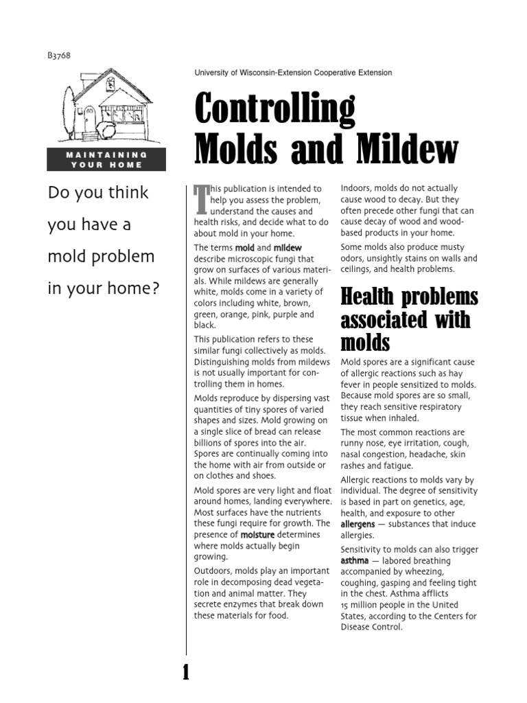 (health) Controlling Molds and Mildew.pdf | Basement | Mold