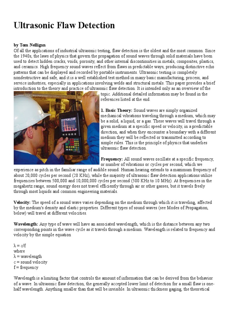 Ultrasonic Flaw Detection | PDF | Ultrasound | Waves