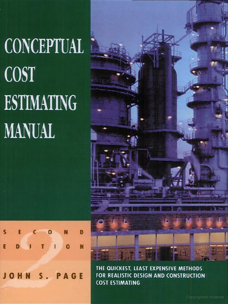 Conceptual Cost Estimating Manual Pdf