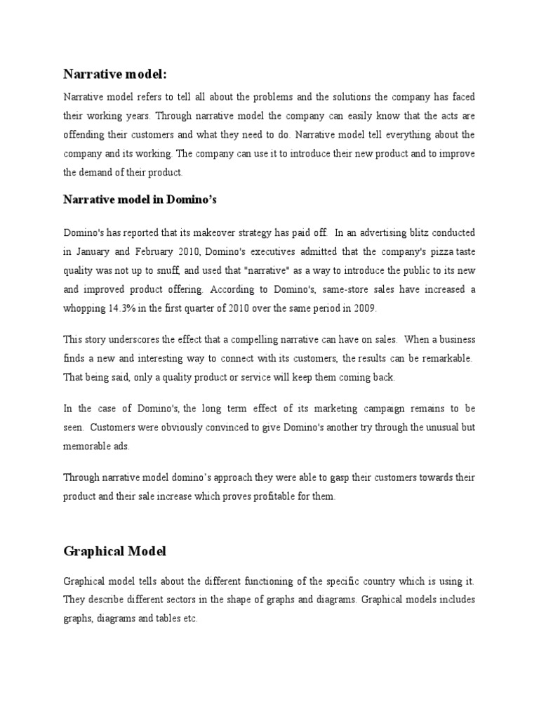 Narrative Model | PDF | Sales | Advertising