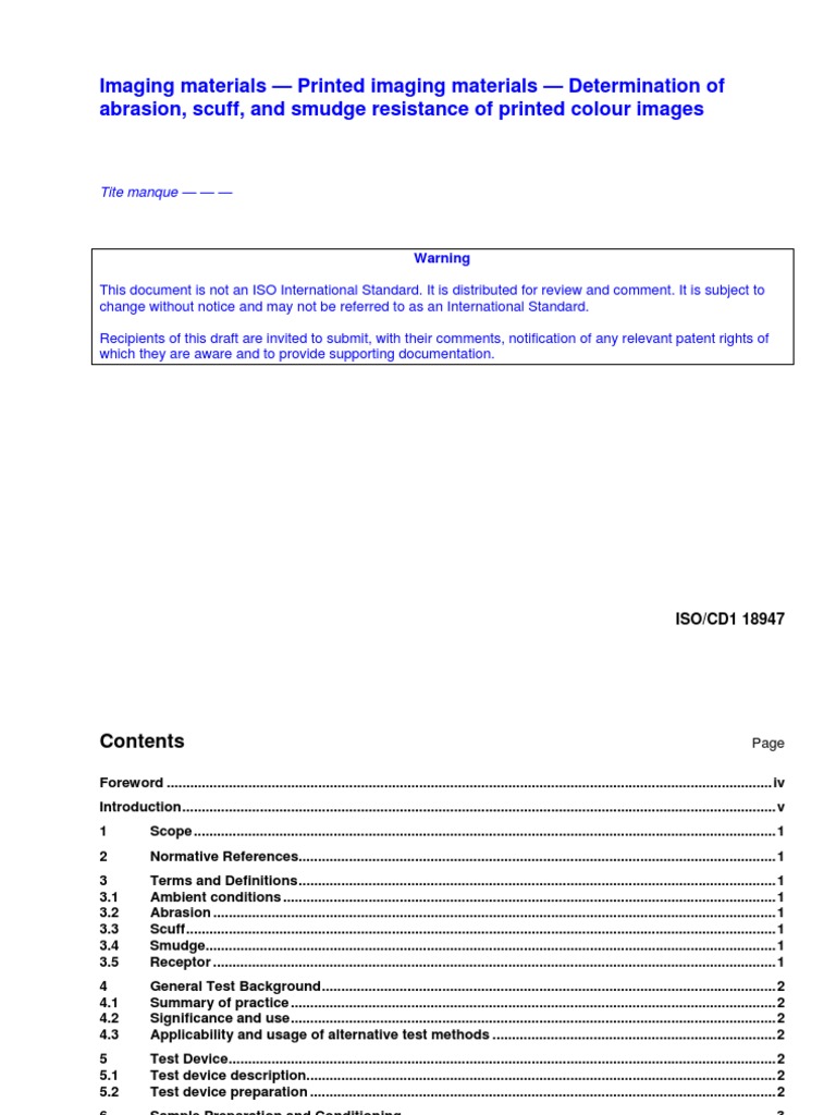 ISO18947 Scuff Test | PDF | Wear | International Organization For ...