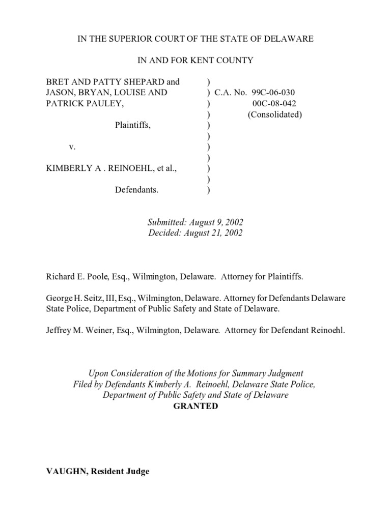 Cooper Shepard | PDF | Negligence | Sovereign Immunity