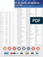 IPL 2023 Schedule and Match List PDF | PDF | Cricket | Cricket Competitions