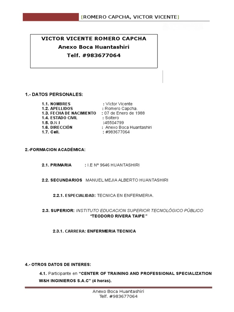 Curriculum Vitae Maria | PDF | Empleo | Educación avanzada