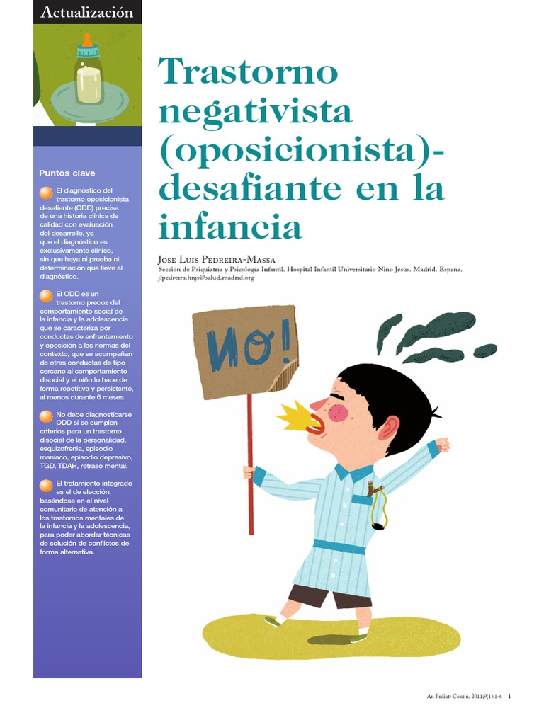 Oposicionista Desafiante Manual Breve | PDF | Desorden hiperactivo y deficit de atencion ...