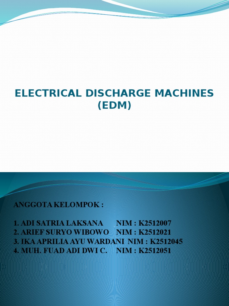 Mesin EDM Electrical Discharge Machines | PDF