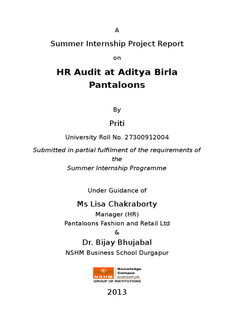 Sip Report | Human Resource Management | Turnover (Employment)