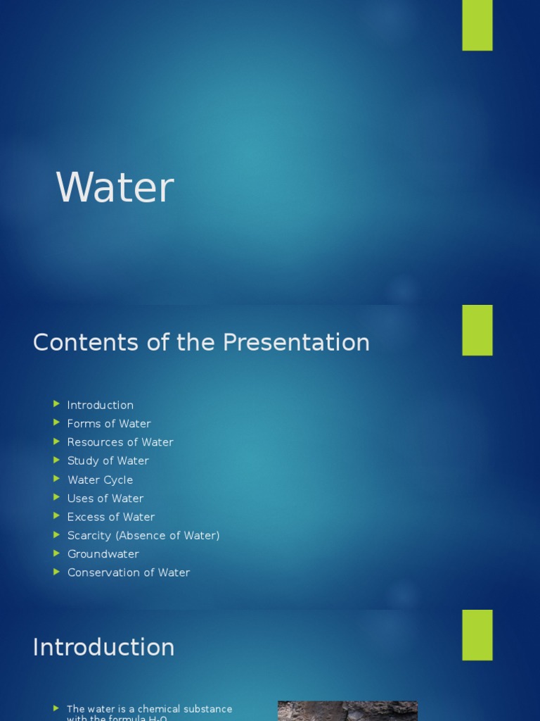 Water PPT Presentaion | PDF | Water Resources | Water Cycle