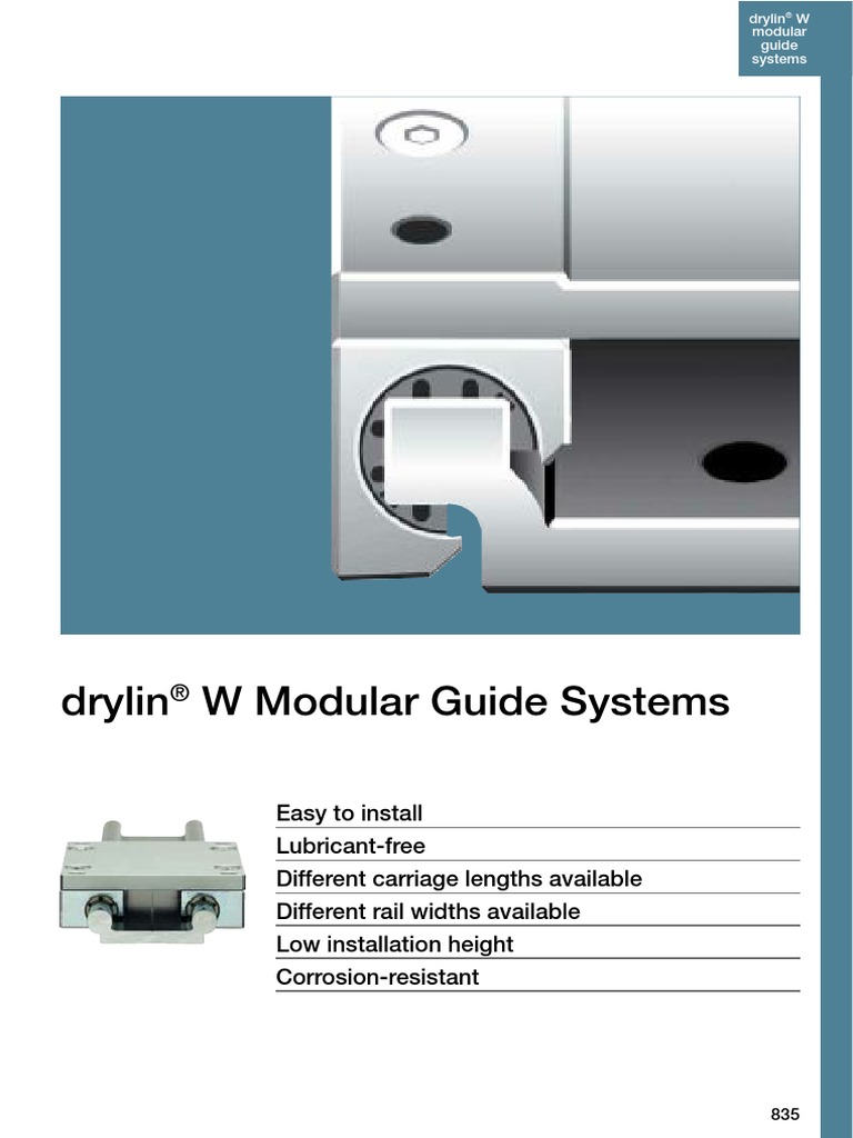 Drylin W Modular Guide Systems | PDF | Track (Rail Transport) | Bearing ...