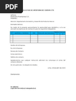 Carta Solicitud de Chequera | PDF
