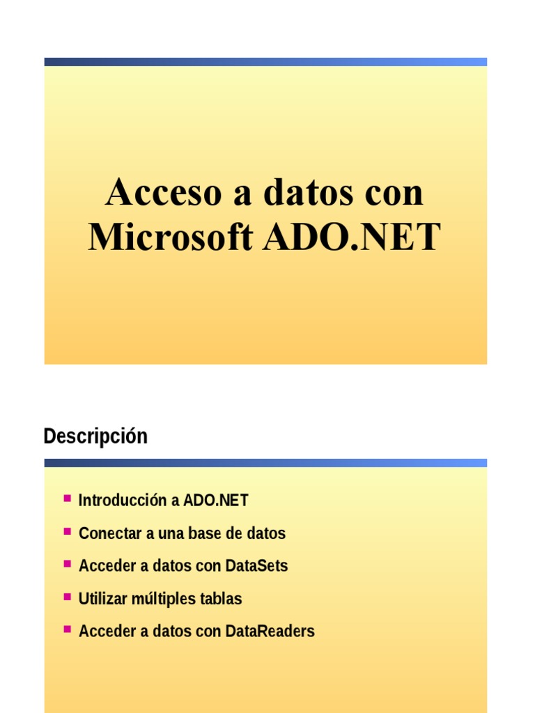 Acceso A Datos Con Microsoft | PDF | Servidor SQL de Microsoft | Autenticación