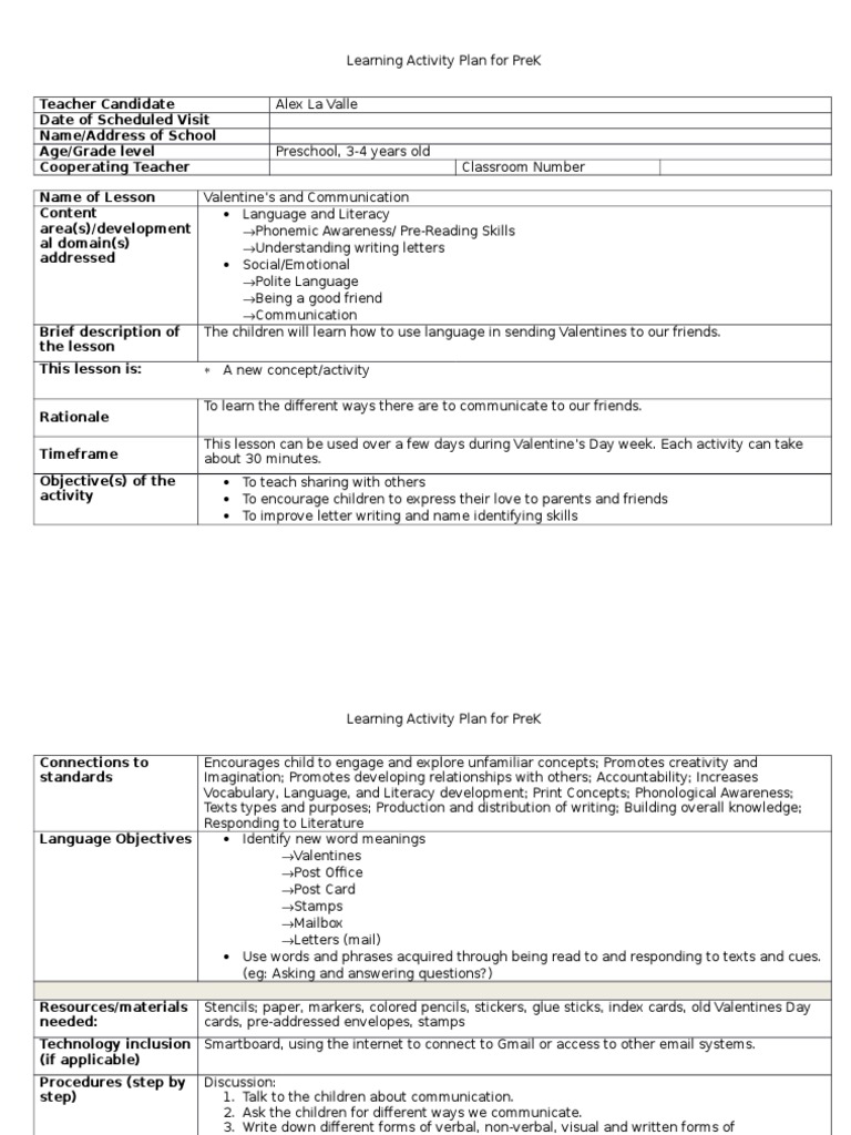 Communication and Friends Lesson Plan | PDF | Reading (Process ...