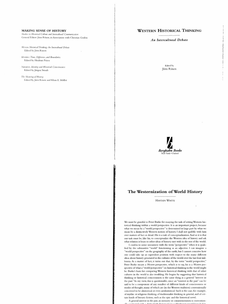 WHITE, Hayden - The Westernization of World History | PDF | Historiography | Historian