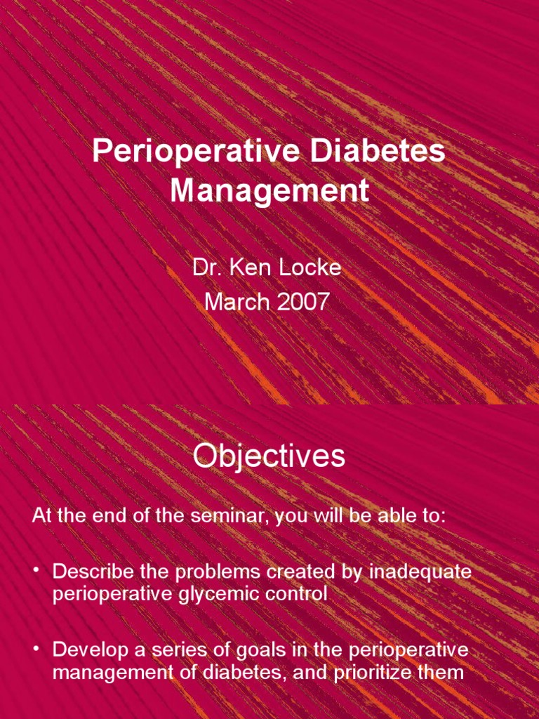 Perioperative Diabetes MX | PDF | Diabetes Mellitus Type 1 | Hypoglycemia
